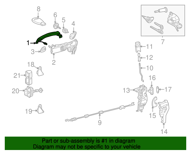220-760-13-70-9182 - Handle, Outside 2000-2006 Mercedes-Benz | Mercedes ...