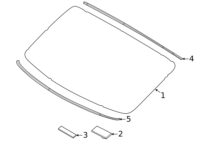 2019-2022 Genesis G70 Glass Assembly-Rear Window 87111-G9020 | OEM ...