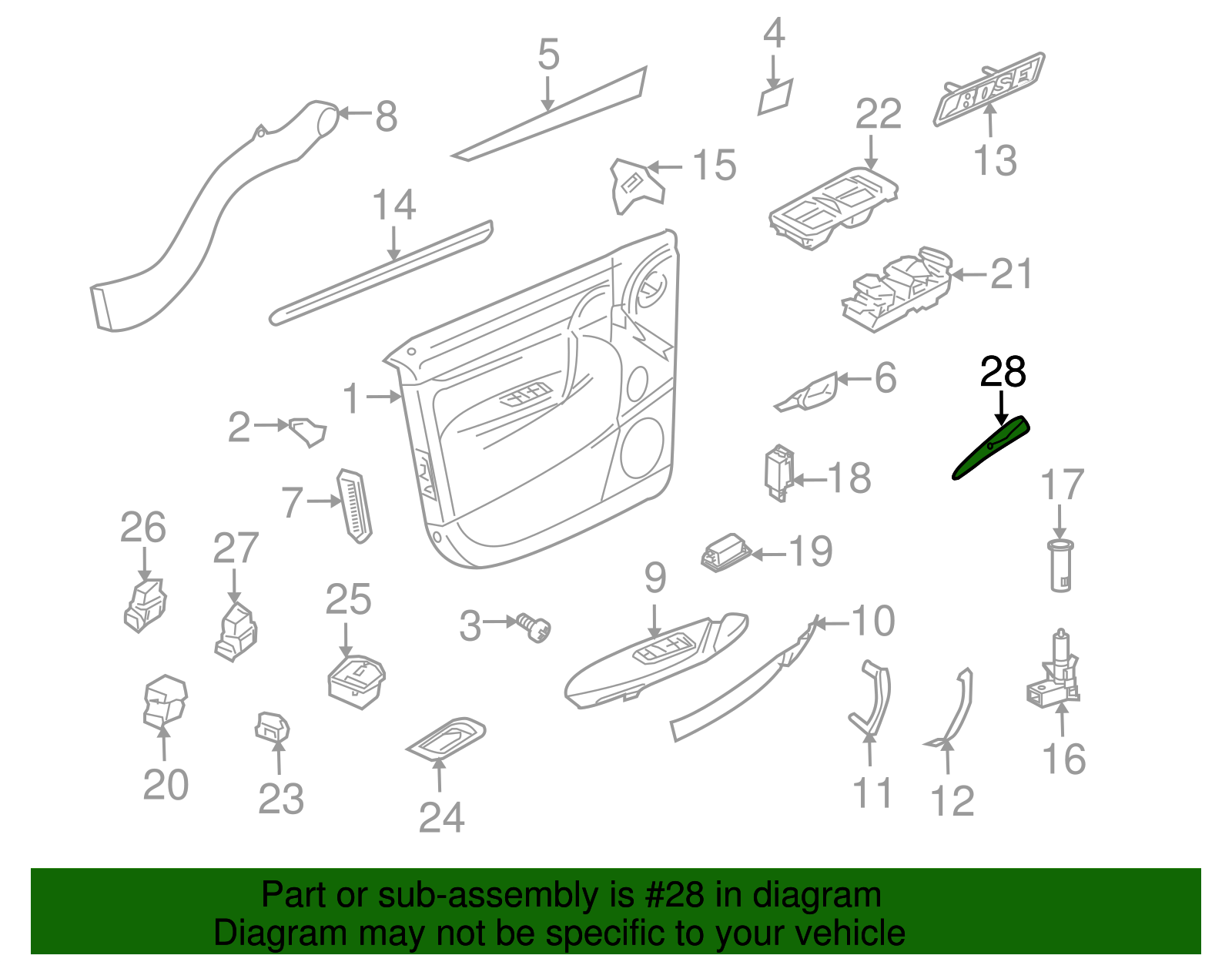 2003-2010 Porsche Cayenne Light Bar 955-632-211-00 | Sunset Porsche Parts