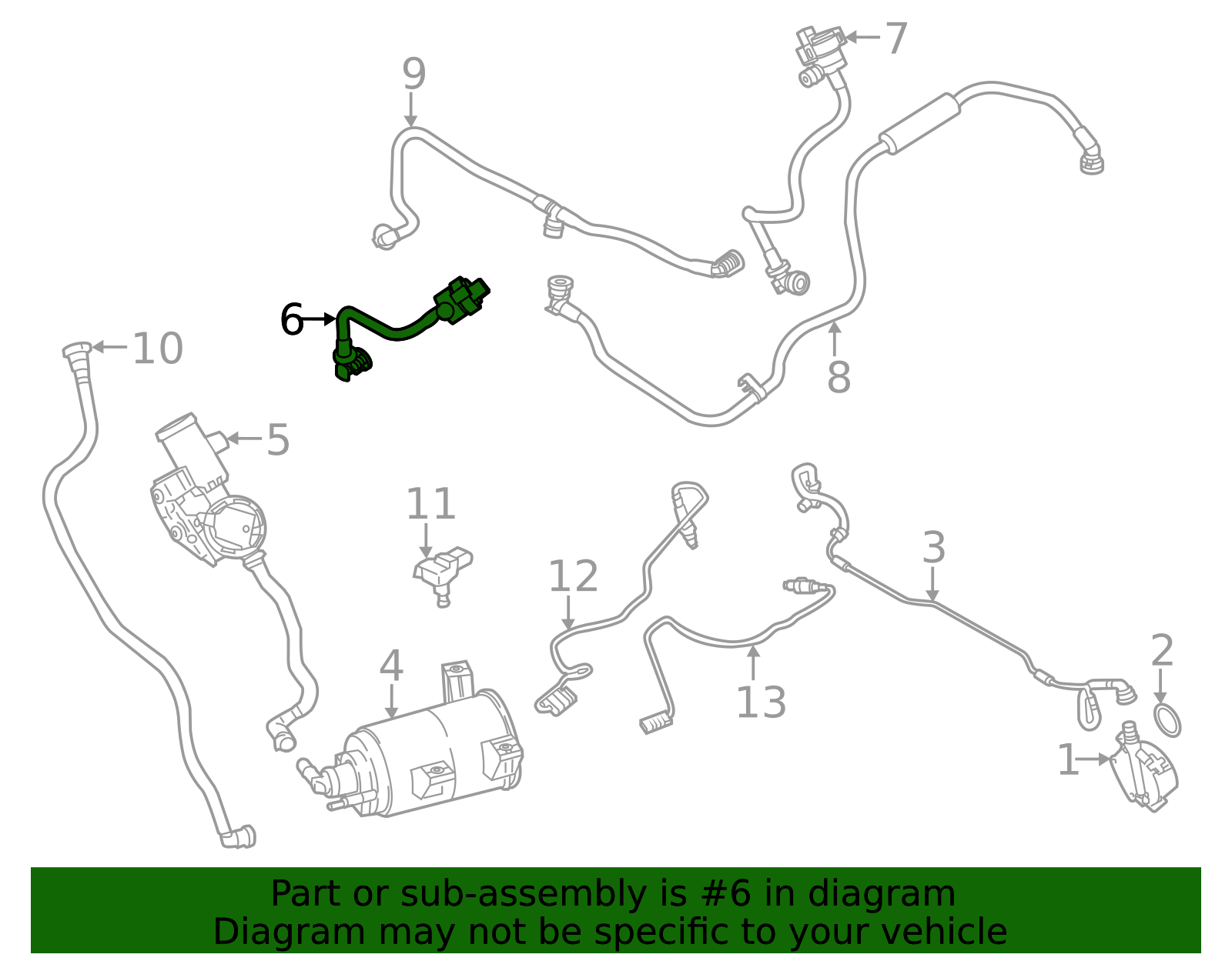 13908482822 - 2017-2025 BMW Vapor Canister Purge Solenoid (13-90-8-482 ...