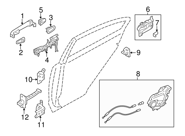 2009-2021 Subaru Door Check 62124FJ001 | Subaru Parts Store