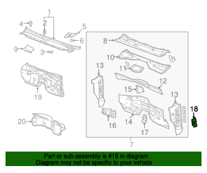2007-2020 GM Passenger Side Plenum Drain Valve 22837626 | GMPartsDirect.com