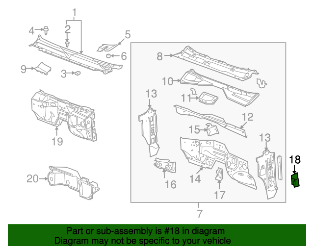 2007-2020 GM Passenger Side Plenum Drain Valve 22837626 GM ...