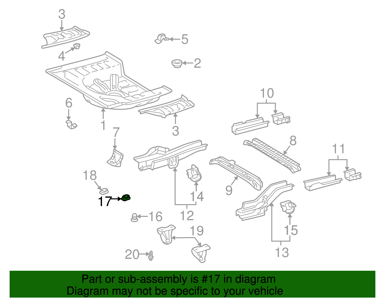 Genuine Toyota Side Rail Assembly Plug part# 90950-01259 for 2000-2005 ...