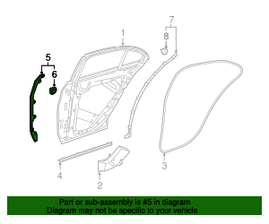 213-730-02-02 - Door Shell Seal 2017-2023 Mercedes-Benz ...