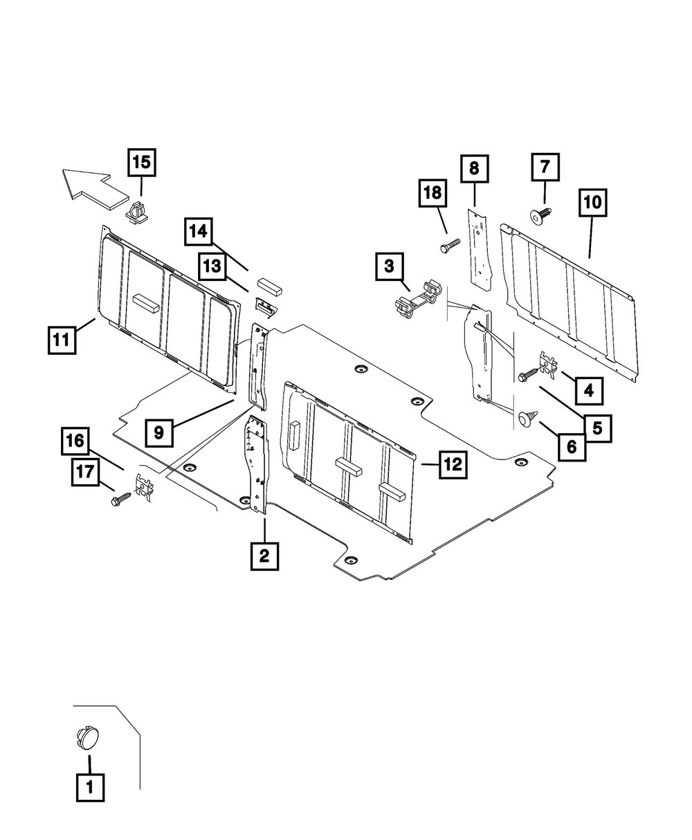 1ZQ22LXEAA - Cargo Compartment Panel 2014-2025 Ram | Big 3 Auto Parts