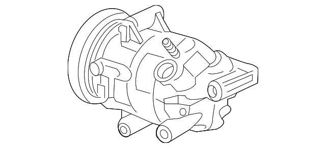 2018-2020 GM Air Conditioning Compressor Kit with Stud, Valve, Plug ...