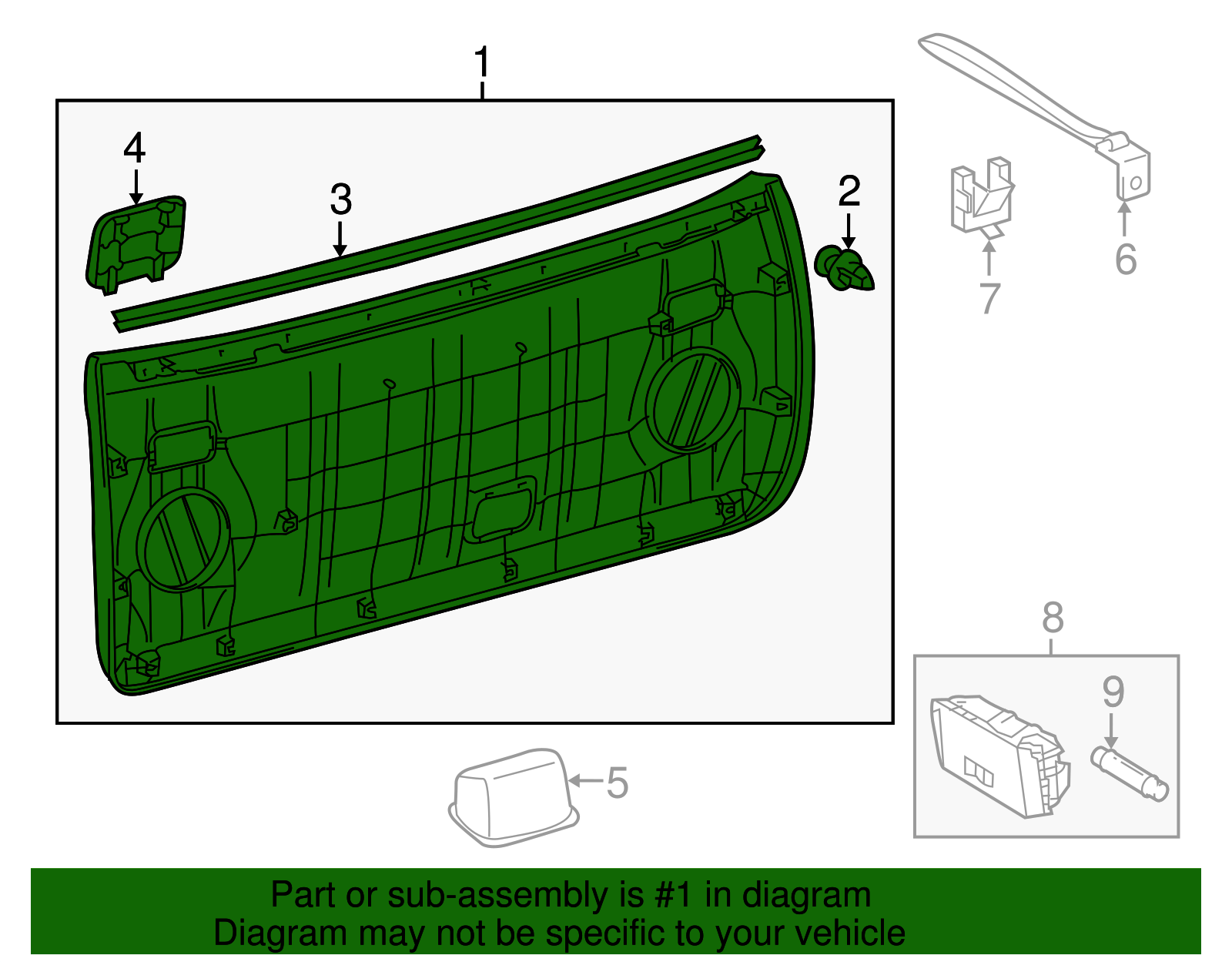2010-2024 Toyota 4Runner Garnish, Back Door, Outside No. 2 76812-35020 ...