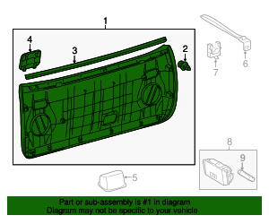76812-35020 - Garnish, Back Door, Outside No. 2 - 2010-2023 Toyota ...
