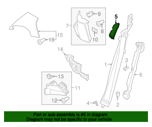 971-867-348-A-OM8 - Door Lock Striker Cover 2017-2023 Porsche Panamera ...