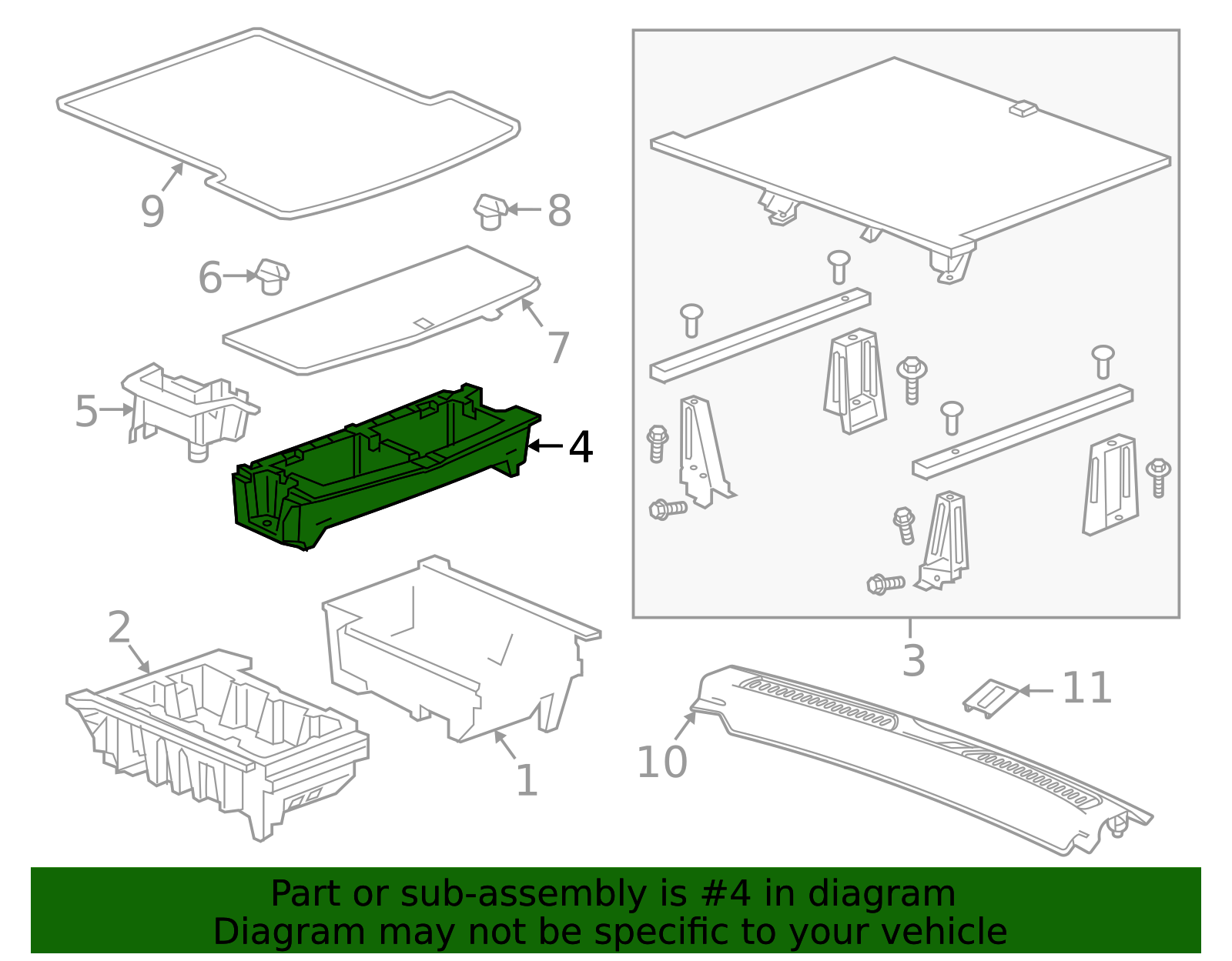 84615379 - Cargo Holder 2017-2023 GMC Acadia | Gateway Buick GMC Parts
