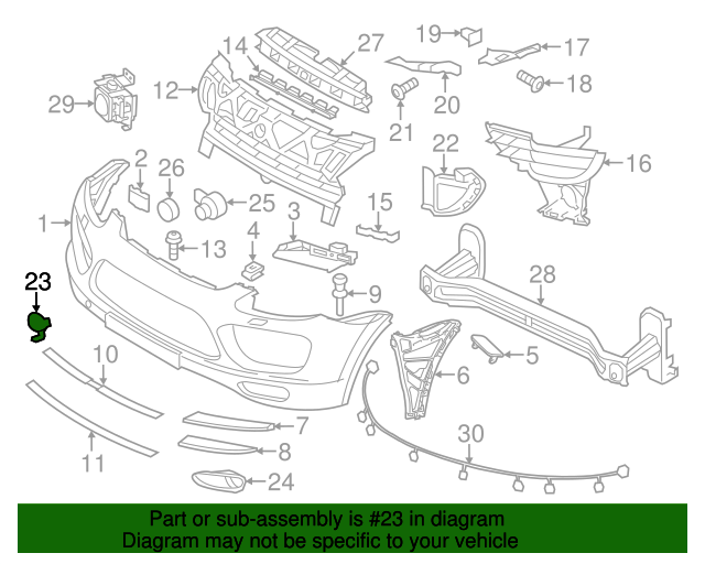 2011-2014 Porsche Cayenne Tow Eye Cap 958-505-156-00-G2L | Sunset ...