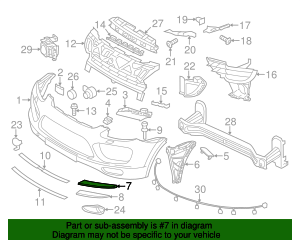 2011-2014 Porsche Cayenne Bumper Trim 958-505-686-10-9B9 | Porsche Marin