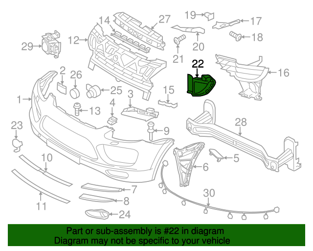 Genuine Porsche 958-505-333-00-9B9 |Air Duct | FREE Shipping on Most ...