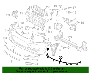 2011-2018 Porsche Cayenne Wire Harness 958-971-095-H | Sunset Porsche Parts