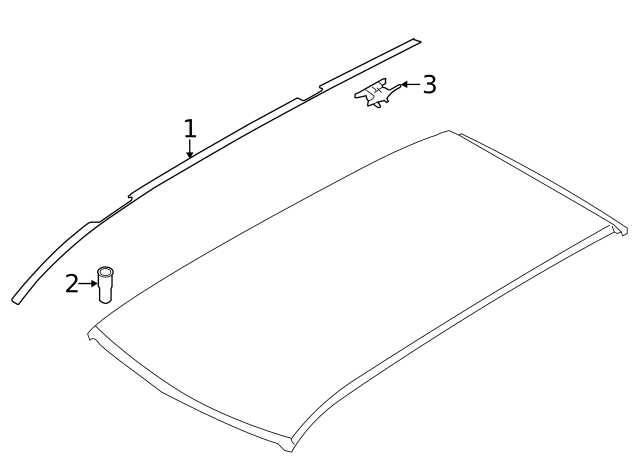 2019-2021 Subaru Forester Roof Molding 91046SJ020 | Subaru Parts Store