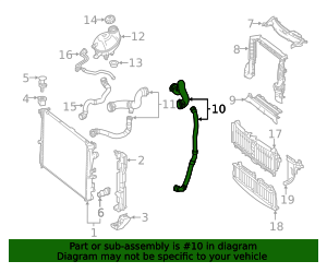 213-500-71-00 - Radiator Coolant Hose 2019-2023 Mercedes-Benz ...