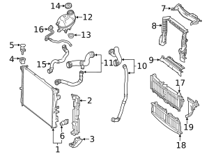 213-500-71-00 - Radiator Coolant Hose 2019-2023 Mercedes-Benz ...