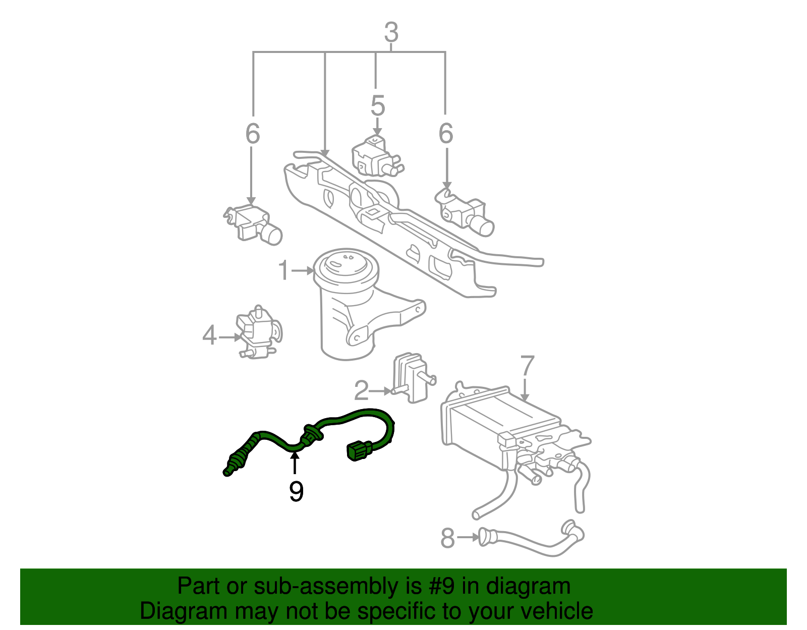 2000-2004 Toyota Avalon 2000-2004 Toyota Avalon - Oxygen Sensor 89465 ...