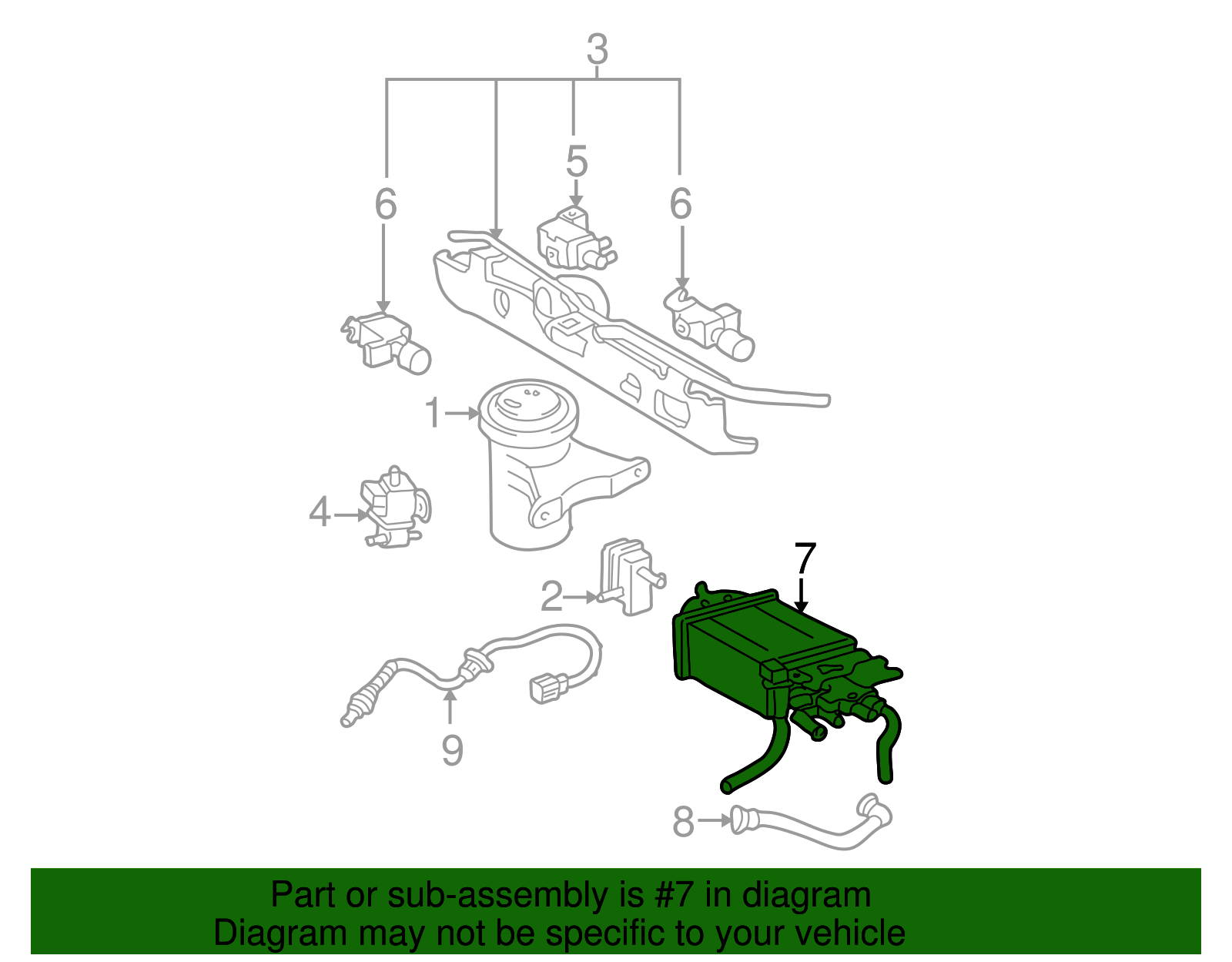 2000-2004 Toyota Vapor Canister 77740-06170 | OEM Parts Online