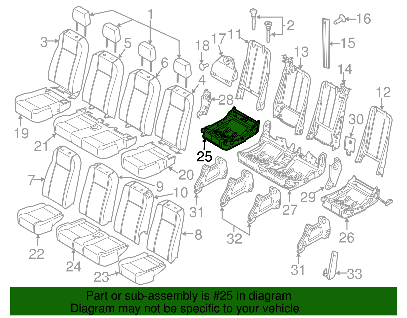 2015-2024 Ford Seat Frame CK4Z-9963160-AS | OEM Parts Online