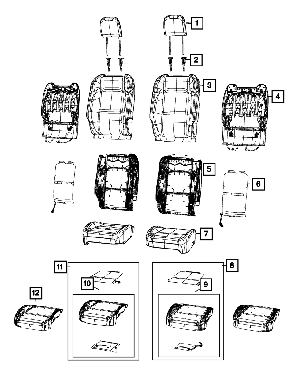 2018-2023 Jeep Wrangler Occupant Classification Module Kit 68617513AA ...
