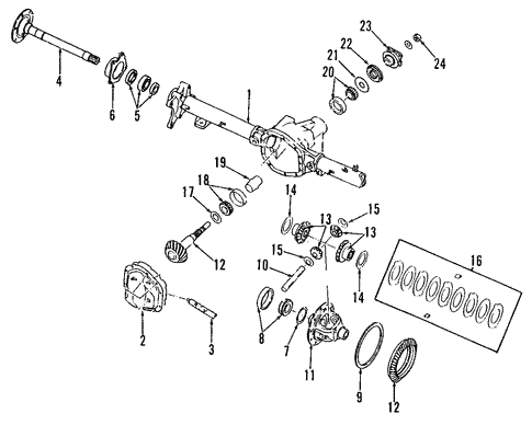Rear Axle for 1994 Isuzu Rodeo | Isuzu Parts Center