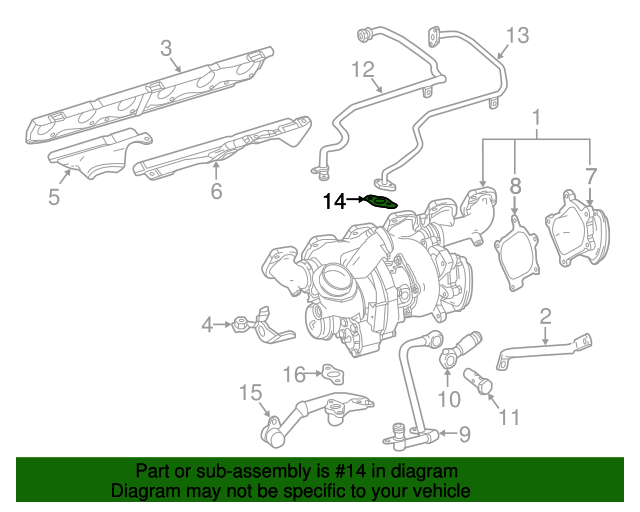 279-187-00-80 - Turbocharger Oil Line Gasket 2003-2020 Mercedes-Benz ...