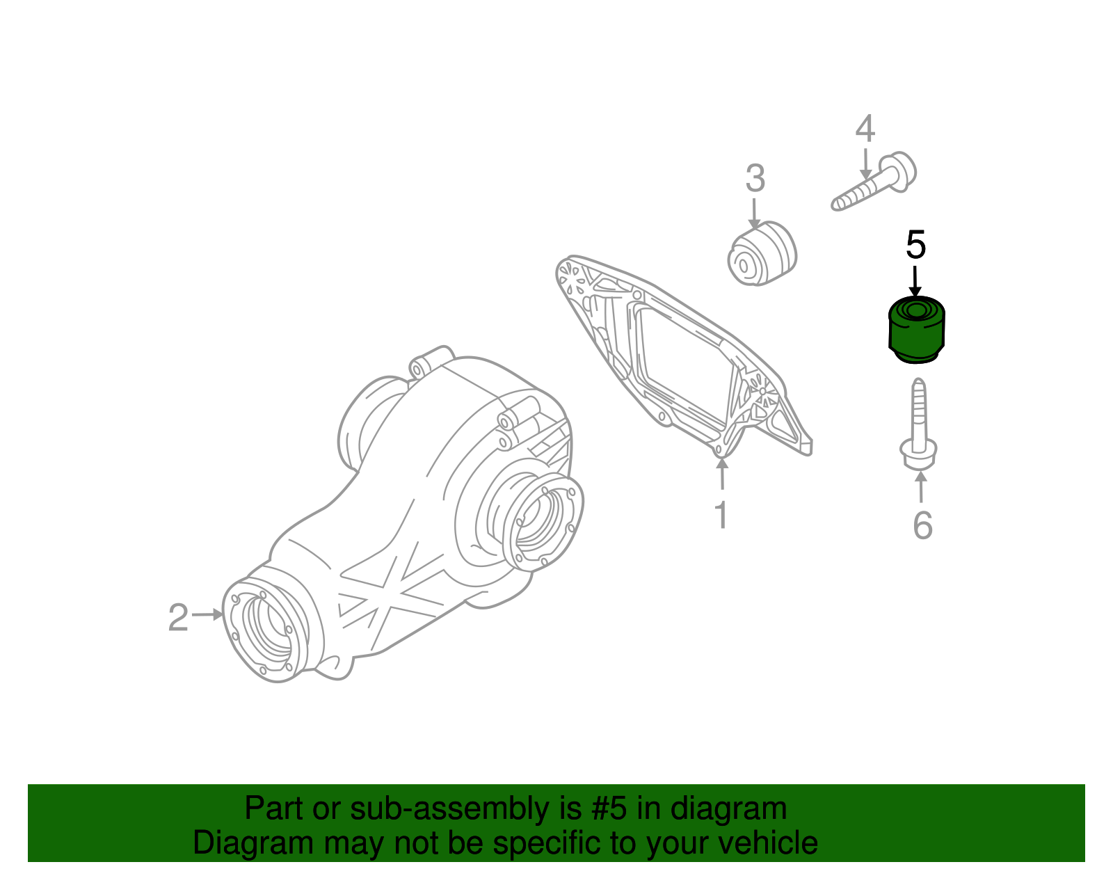 2009-2017 Audi Differential Mount Center Bushing 8K0-599-381-H | OEM ...