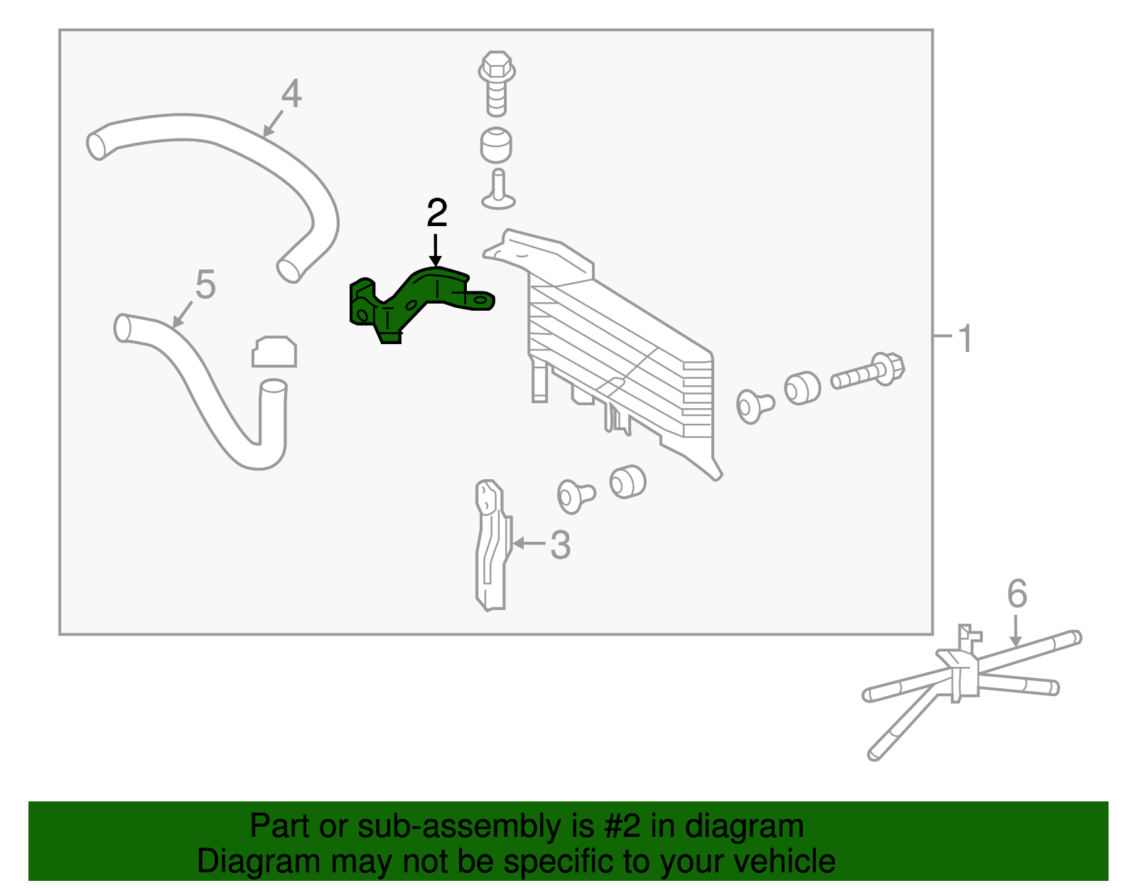 2012-2023 Toyota Tacoma Trans Cooler Upper Bracket 32913-35090 | OEM ...