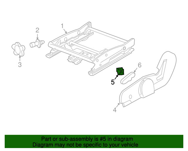 2004-2024 GM Switch Asm-D/Seat Adjr (6-Way Pwr W/O Knob) 12451495 | GM ...