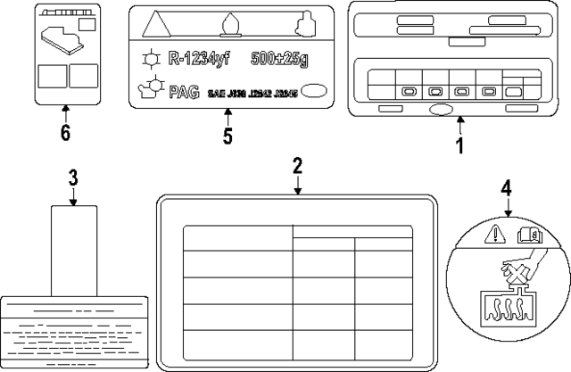 97699-CV500 - AC Label 2022-2024 Kia EV6 | Kia.Parts Store