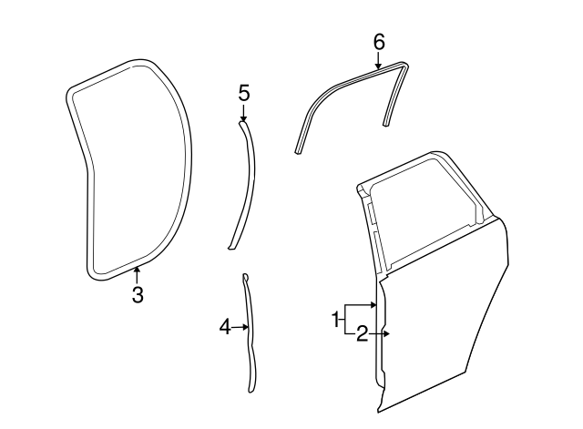 2009-2017 Chevrolet Traverse GM 22904887 Passenger Side Rear Door | GM ...