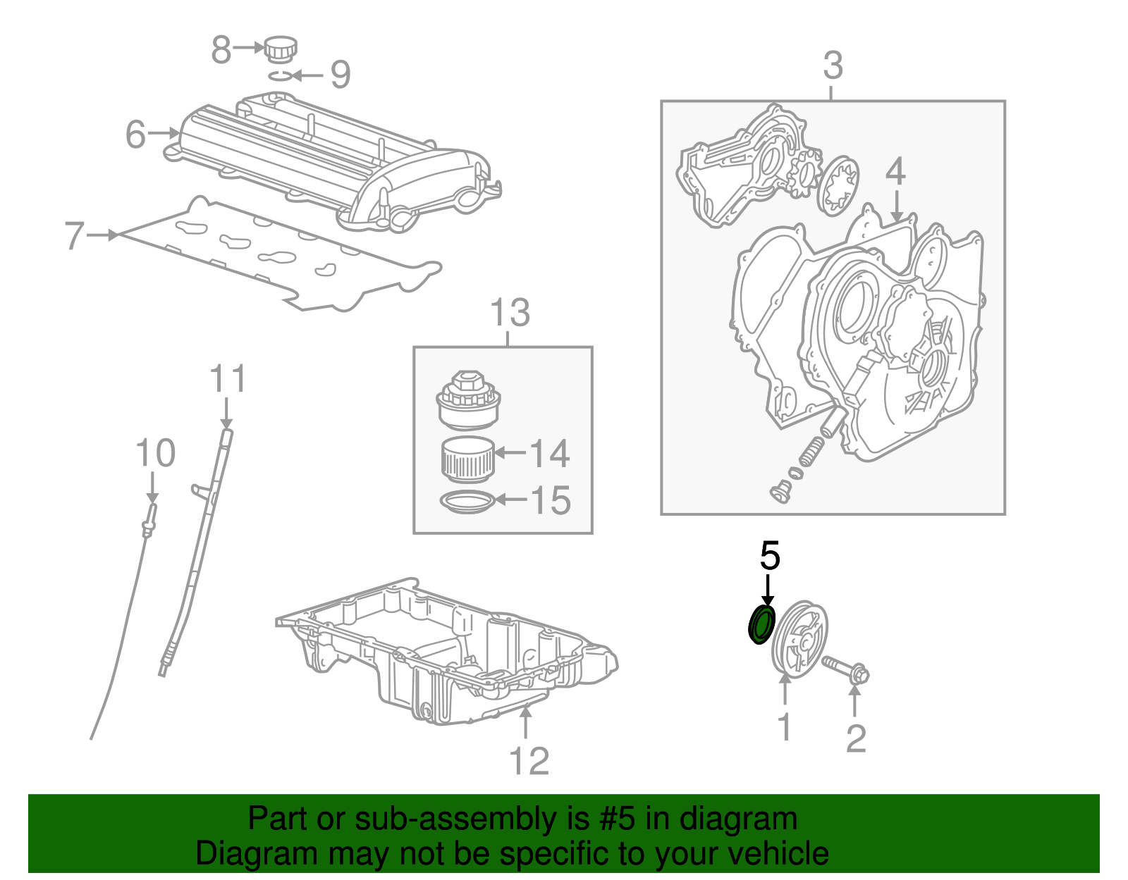 2000-2021 GM Crankshaft Front Oil Seal 12584041 | TascaParts.com