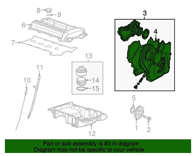 2000-2017 GM Front Engine Cover 12637040 GM | GMPartsDirect.com