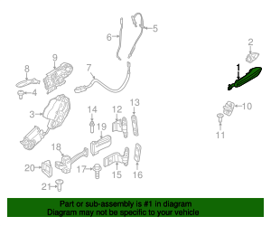 2010-2019 BMW grab handle, paint finish, right 51-22-7-276-242 ...