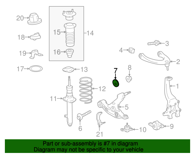 1998-2024 Lexus Lower Control Arm Cam 48198-30060 | OEM Parts Online