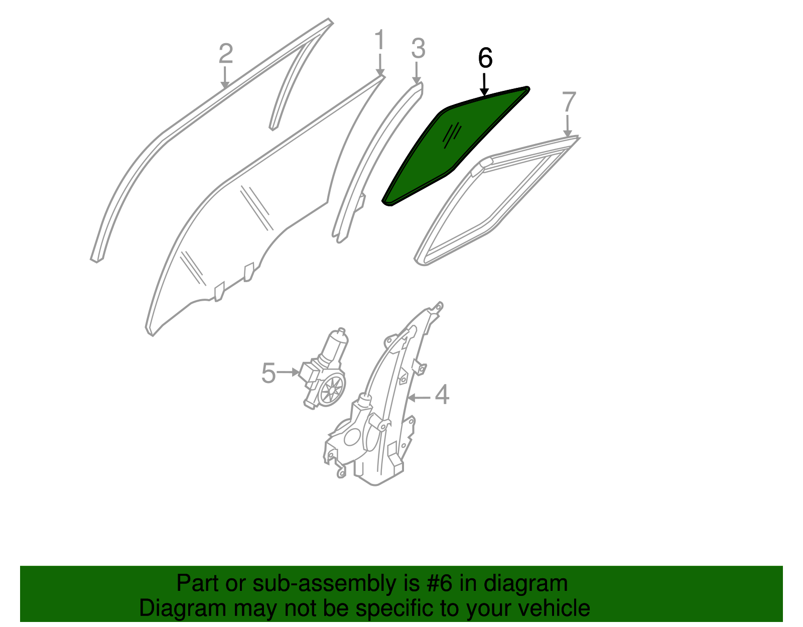 2009-2014 Nissan Maxima Fixed Glass 82263-9N00A | My Nissan Part