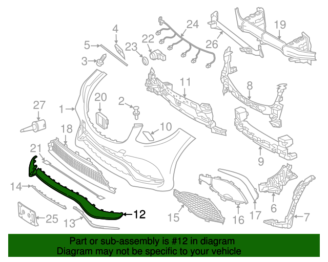 292-885-37-22-9999 - Lower Cover For 2016-2019 Mercedes-Benz | Mercedes ...