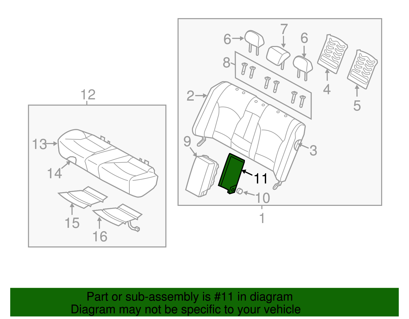 Hyundai - 89915-4R010-HZ - Armrest Cover - 2011-2015 Hyundai Sonata ...