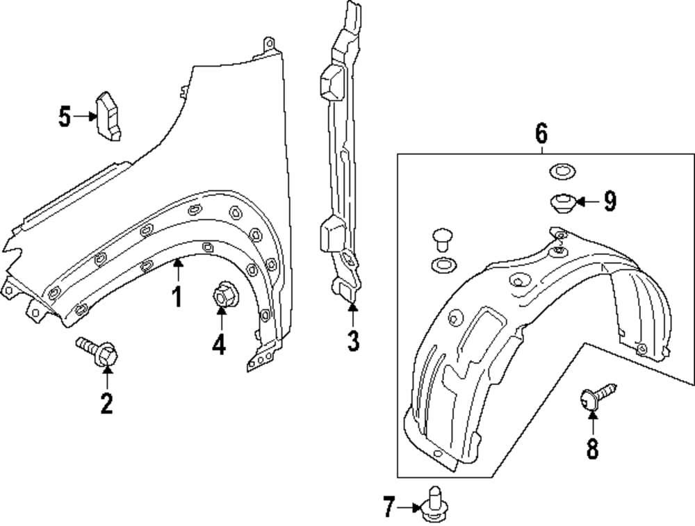 2024-2025 Hyundai Fender Liner 86811-BE010 | Hyundai Wholesale Direct