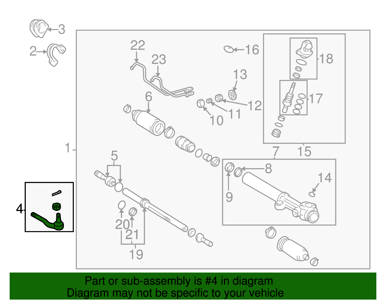 1995-2004 Toyota Tacoma Steering Tie Rod End (Left) 45047-39175 ...