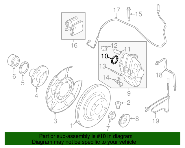 34216857153 - 2012-2023 BMW Caliper Overhaul Kit (34-21-6-857-153 ...