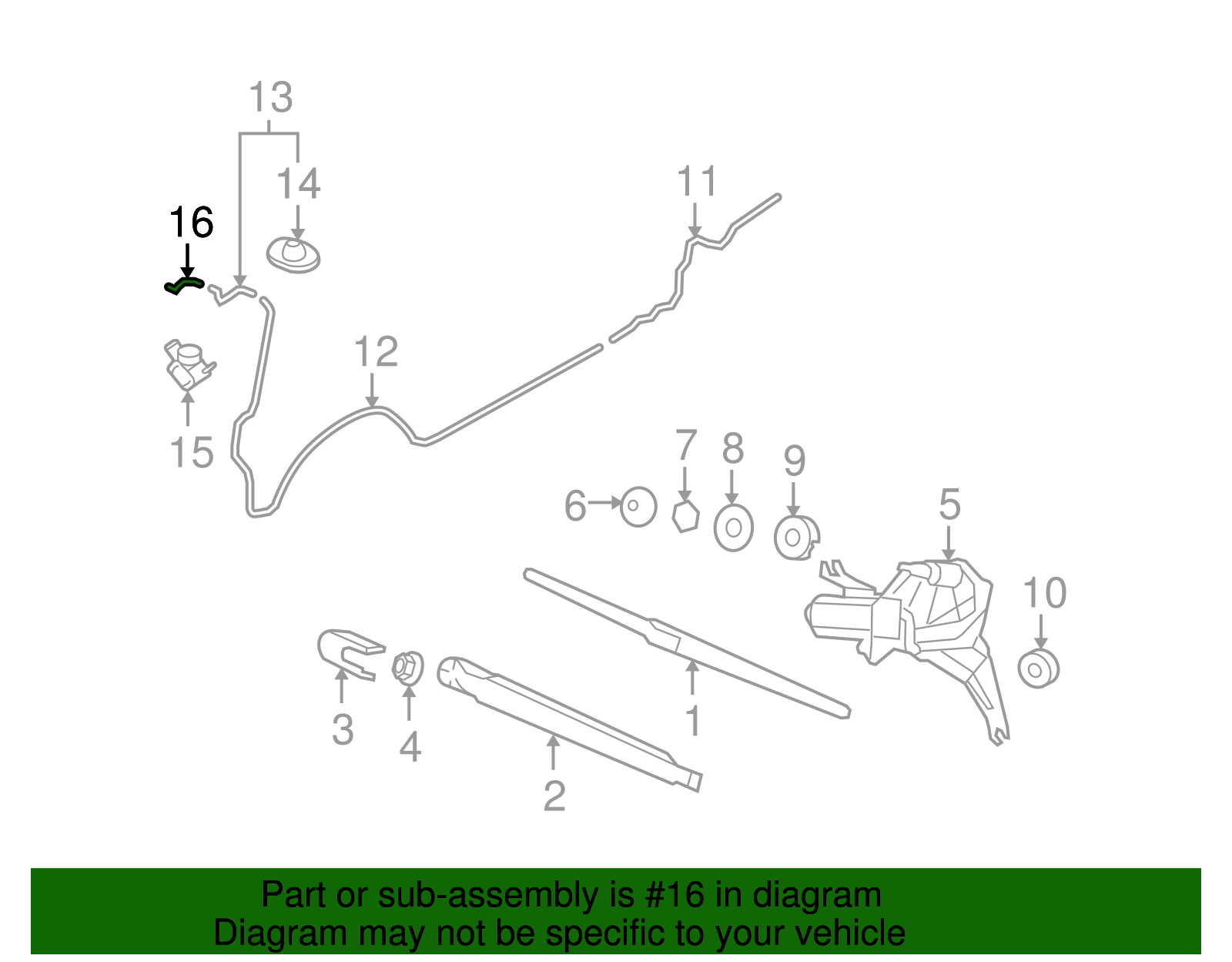 2010 Hyundai Santa Fe Washer Nozzle 98930-2B000 | Retail Performance ...