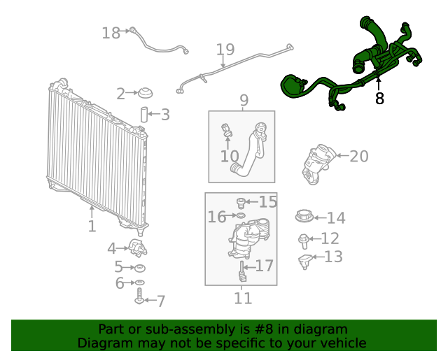 2013-2022 Land Rover Upper Hose LR034637 | OEM Parts Online