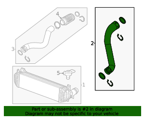 2020-2023 Cadillac CT4 Intercooler Outlet Air Tube 84009655 ...