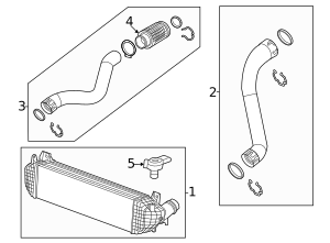 2020-2023 Cadillac CT4 Intercooler Outlet Air Tube 84009655 ...