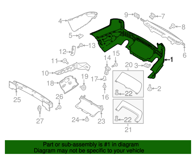 Genuine OEM Bumper Cover Part# LR063195 Fits 2014-2017 Land Rover Range ...