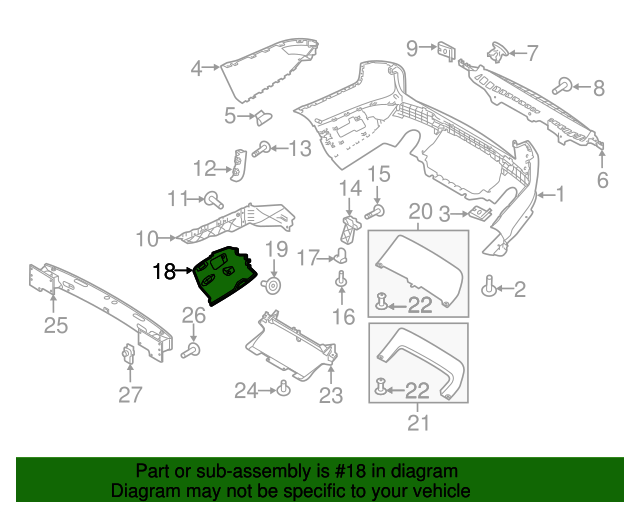 2014-2017 Land Rover Range Rover Sport Bumper Cover Heat Shield ...