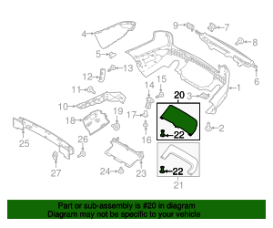 2014-2017 Land Rover Range Rover Sport Bumper Cover Spacer Panel ...